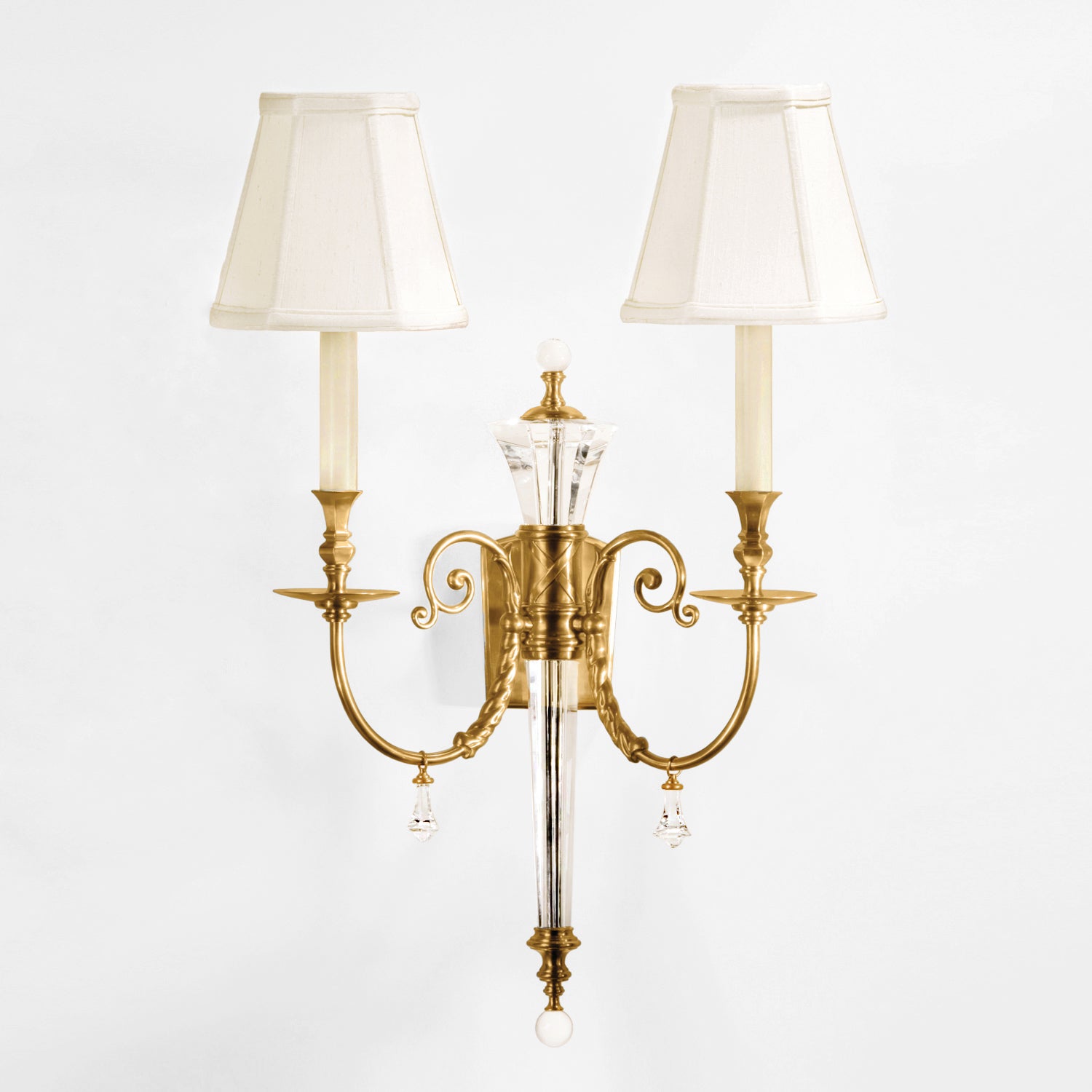 MORAVIA brass & crystal sconce – Decorative Crafts