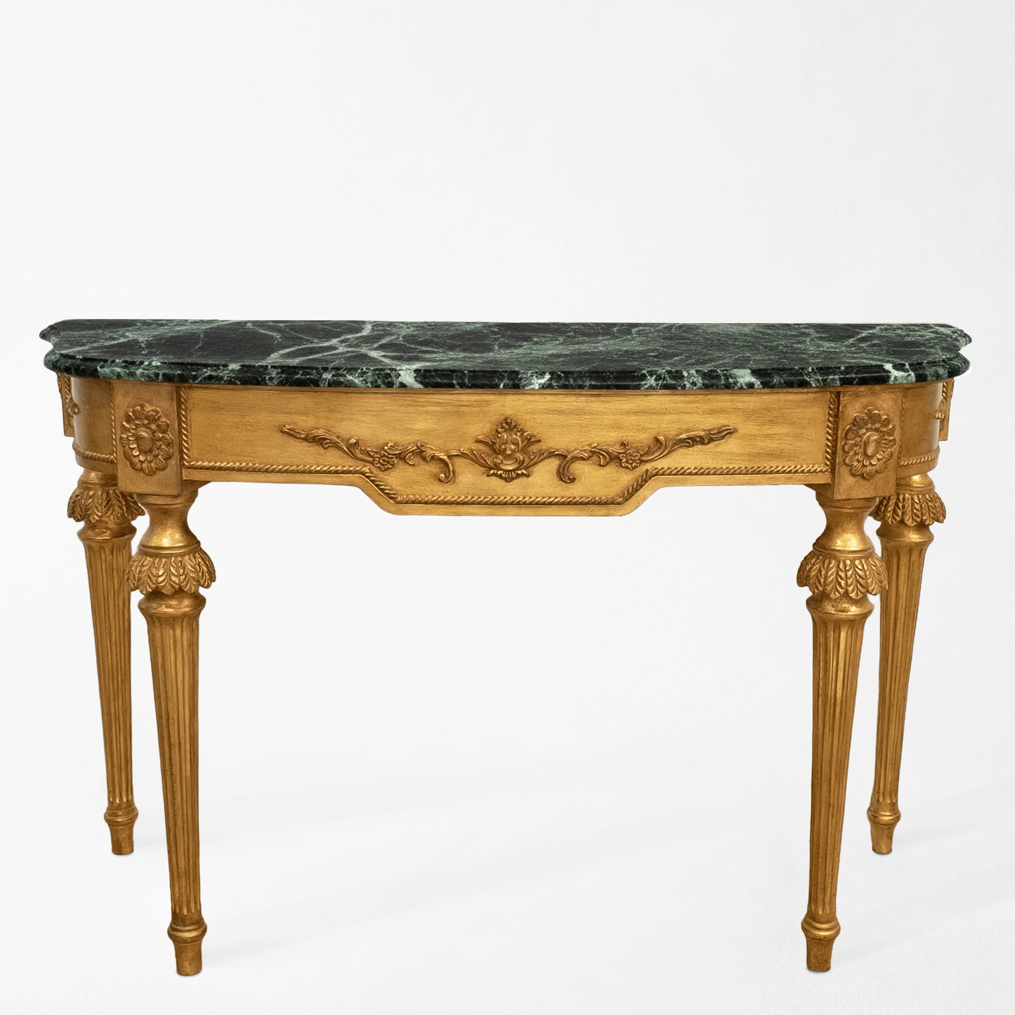 SIENNA gold console with marble top – DC